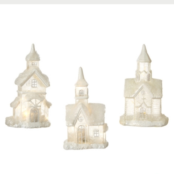 Raz Imports | Holiday | Raz Imports 9 Lighted Mercury Glass Church3 ...